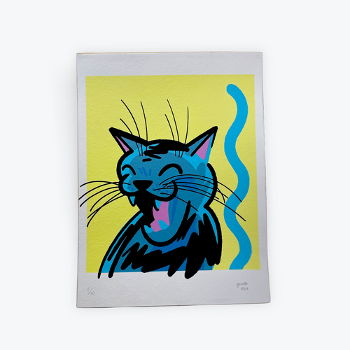 Handsome Cat print | Punk Cat Press