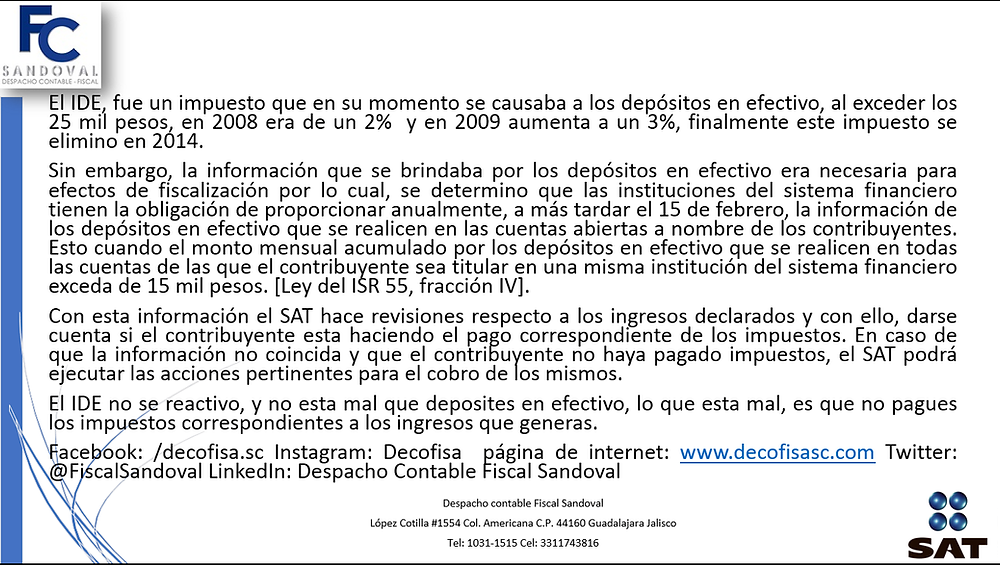 ¿Revivieron el IDE (Impuesto a los Depósitos en Efectivo)?