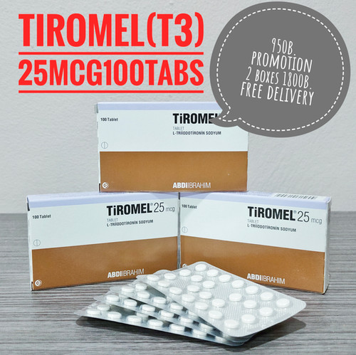Tiromel (t3) 25mcg.100tabs. | MUSCLEMASSTHAILAND