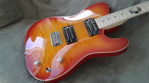 Quilted Archtop Telebody with case | widowmaker