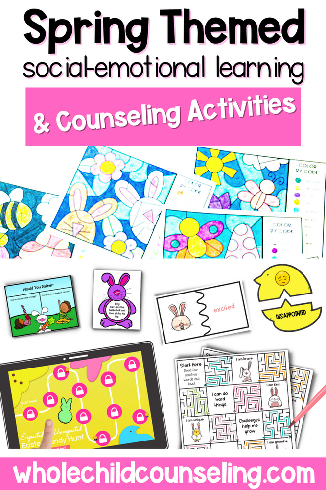 Easter Counseling Activities and Spring Social Emotional Learning Lessons