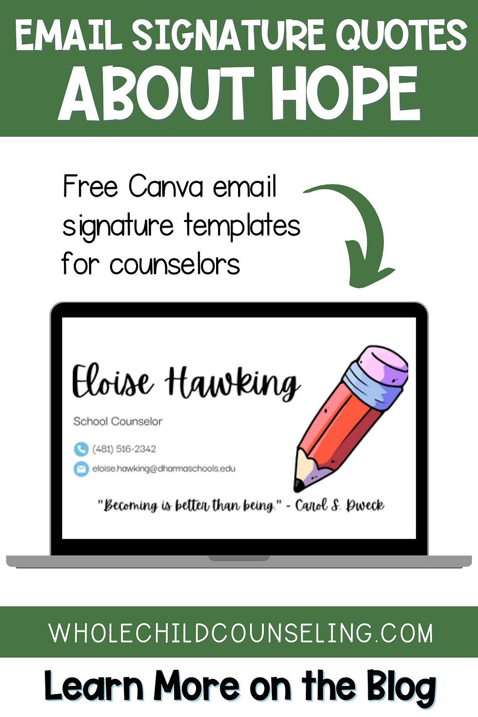 Email Signature Quotes for School Counselors, Psychologists, Social ...