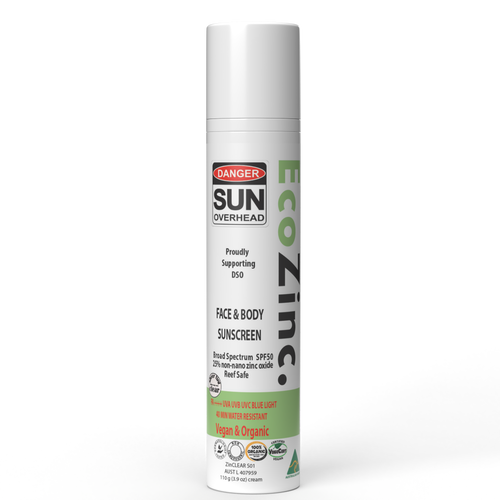 EcoZinc Natural Mineral Sunscreen SPF50 Clear 100g | Eco Zinc Shop
