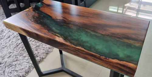 NO.46 DISCOUNTED NEW IRON AND ACACIA HARDWOOD GREEN RIVER TABLE ...