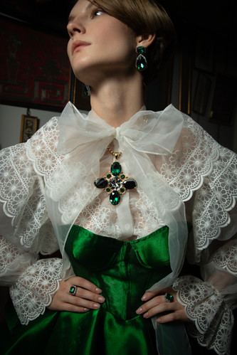 Victorian Emerald Green Cross | NATC JEWELS