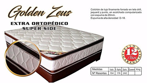 COLCHON GOLDEN ZEUS EXTRA 2P | colchonessherwenz