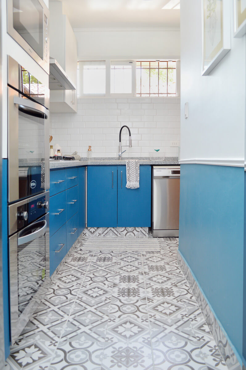 Cocina Azul y Blanco