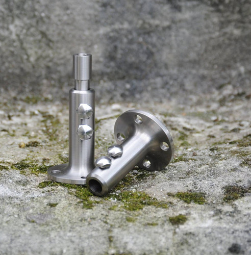 'Duo' Stainless Steel Stage Stand Set With 1/2" Stainless Inserts ...