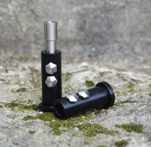 'Smooth' Black Aluminium Stage Stands With 1/2" Stainless Inserts ...