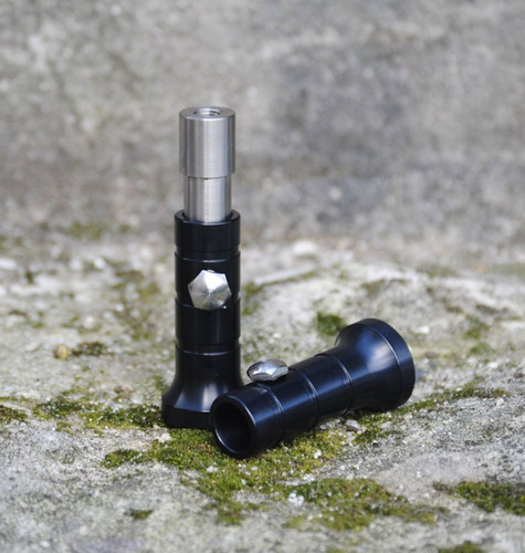 'Grooved' Black Aluminium Stage Stands With 1/2" Stainless Inserts ...