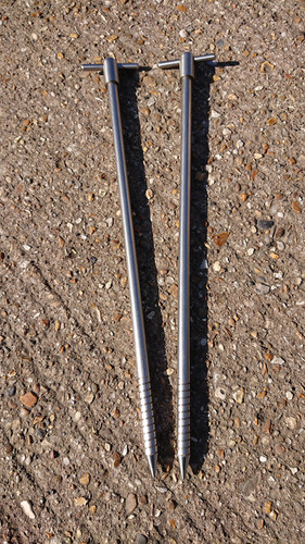 Two 'Goliath' Stainless Steel Bivvy Pegs | Topnotchtackle