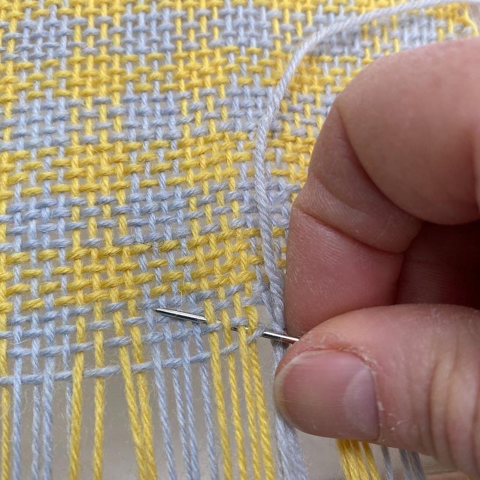 9 steps to a beautiful hemstitch on a rigid heddle weaving loom