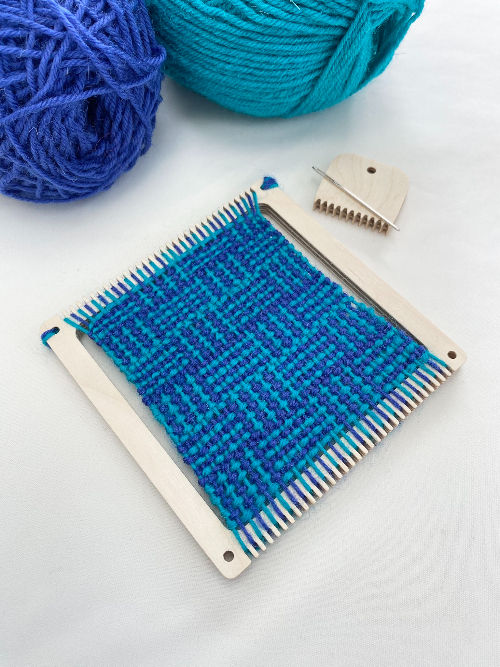 Learn to weave | log cabin weaving kit |square frame weaving loom