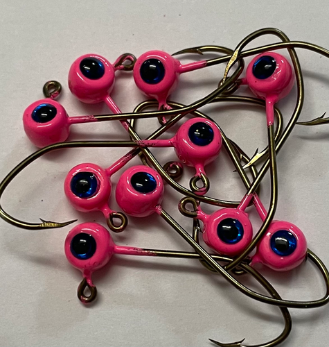 Pink Free Style w/ Eye 10pk | Elite Crappie Jigs