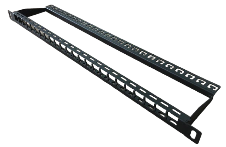Giganet 19" 0.5u Cat6a/6 24 Port Utp Blank Patch Panel With 1 Pc Rear ...