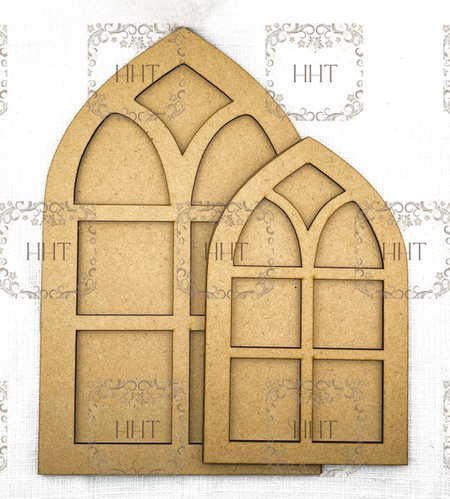 MDF Set of 2 Cathedral Windows | Sweet & Sassy