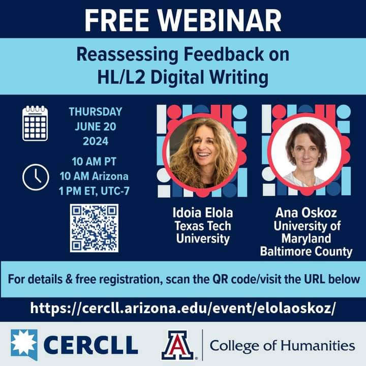 Webinar: Reassessing feedback on HL/L2 digital writing