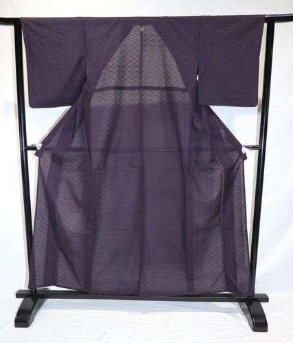 黒紫地 縫い紋入り 絽紋紗 | ほうせん いわき