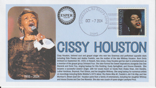 Cissy Houston Memorial Cover | esper-stamp-society