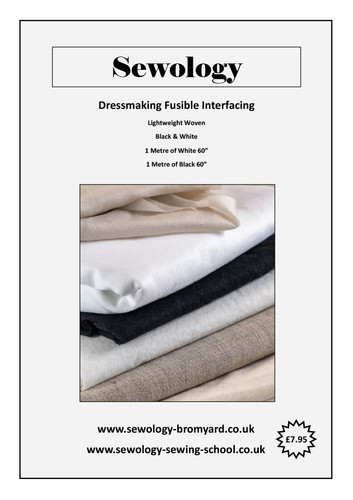 Dressmaking Fusible Interfacing Pack | Sewology Sewing Hub