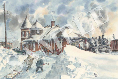 Goderich C.N.R. Station - 1941 | Heritage Art