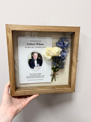 Dried Flower Memorial Sympathy Frame | Frame Your Flowers