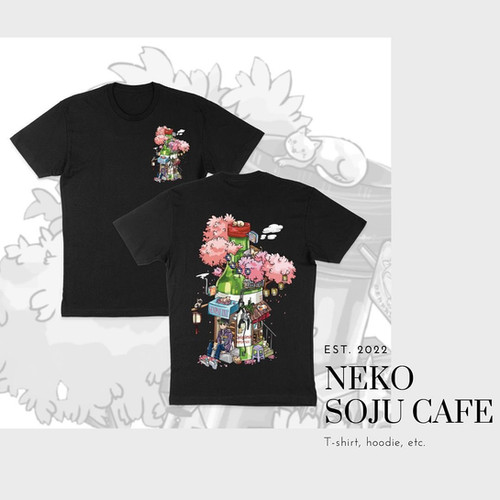 Neko Soju Cafe T-Shirt | Senpai Inu