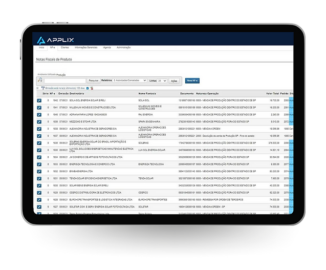 Faturamento | Applix | Sistema de Gestão Online | Sistema ERP | Sistema para Loja de Tintas ...