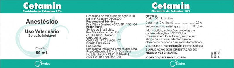 Rotulo Cetamin 50ml