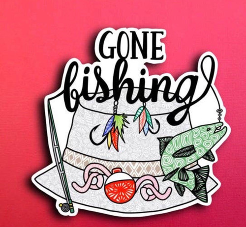 Gone Fishing Sticker | Blue Moon Boutique