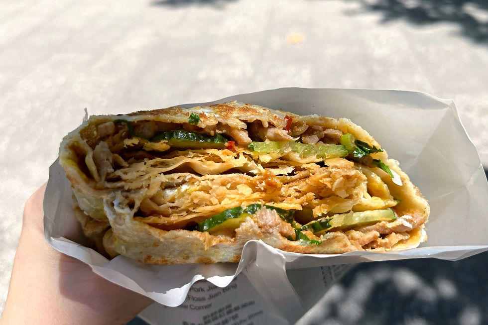 Galette and Jianbing meet on a street corner