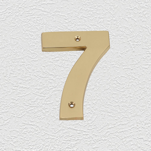 Domino Brass - 433 Series Numeral Number 7 (3 Sizes) | Windsor Restorations
