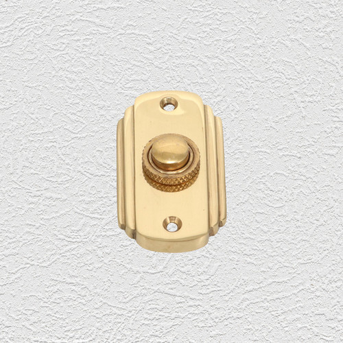 Domino Brass - 9414 Art Deco Classic Door Bell Press H65xW35mm ...