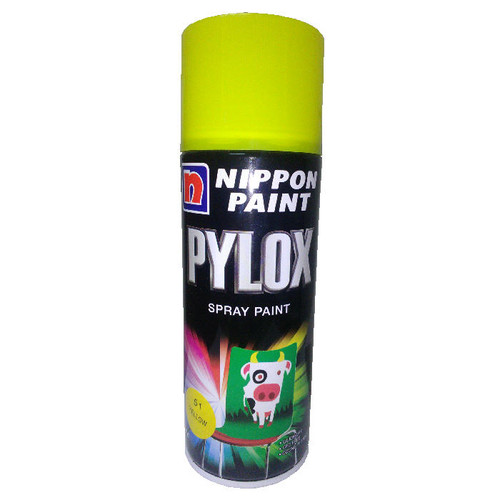 Nippon Paint Pylox Spray Paint 51 Yellow 400CC | Li Fong Hardware