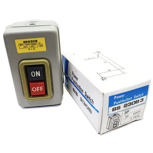 BS Power Push Button Switch 3P 500V BS-230B | Li Fong Hardware