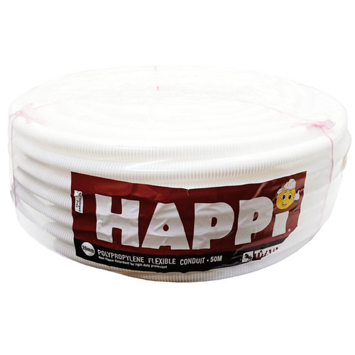 PVC White 20mm Flexible Pipe 50m (Conduit) | Li Fong Hardware