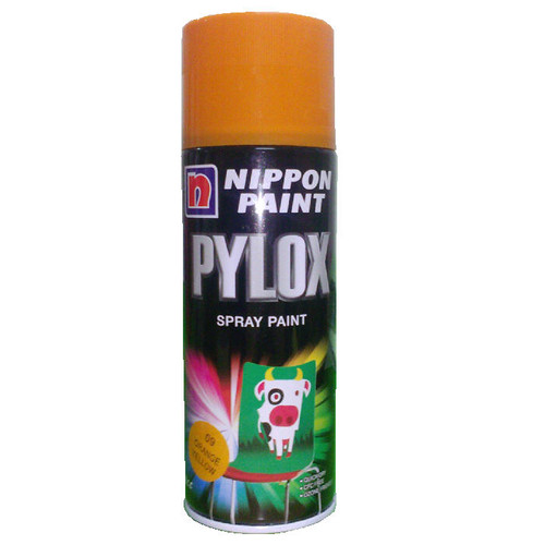 Nippon Paint Pylox Spray Paint 09 Orange Yellow 400CC | Li Fong Hardware