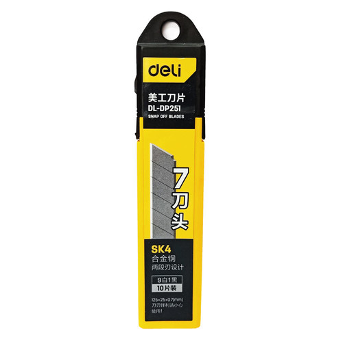 deli 25mm 7xSnap Off Blades DL-DP251 SK4 (10pcs/box) 9W1BK | Li Fong ...