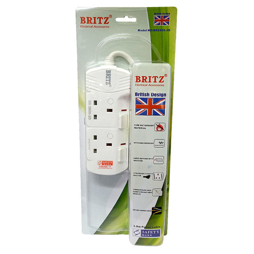 BRITZ (3M) BR-2800-2D 2GANG PSO Extension Socket | Li Fong Hardware