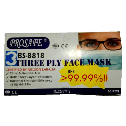 Prosafe Three Ply Disposable Nurse Mask (50PCS/BX) | Li Fong Hardware