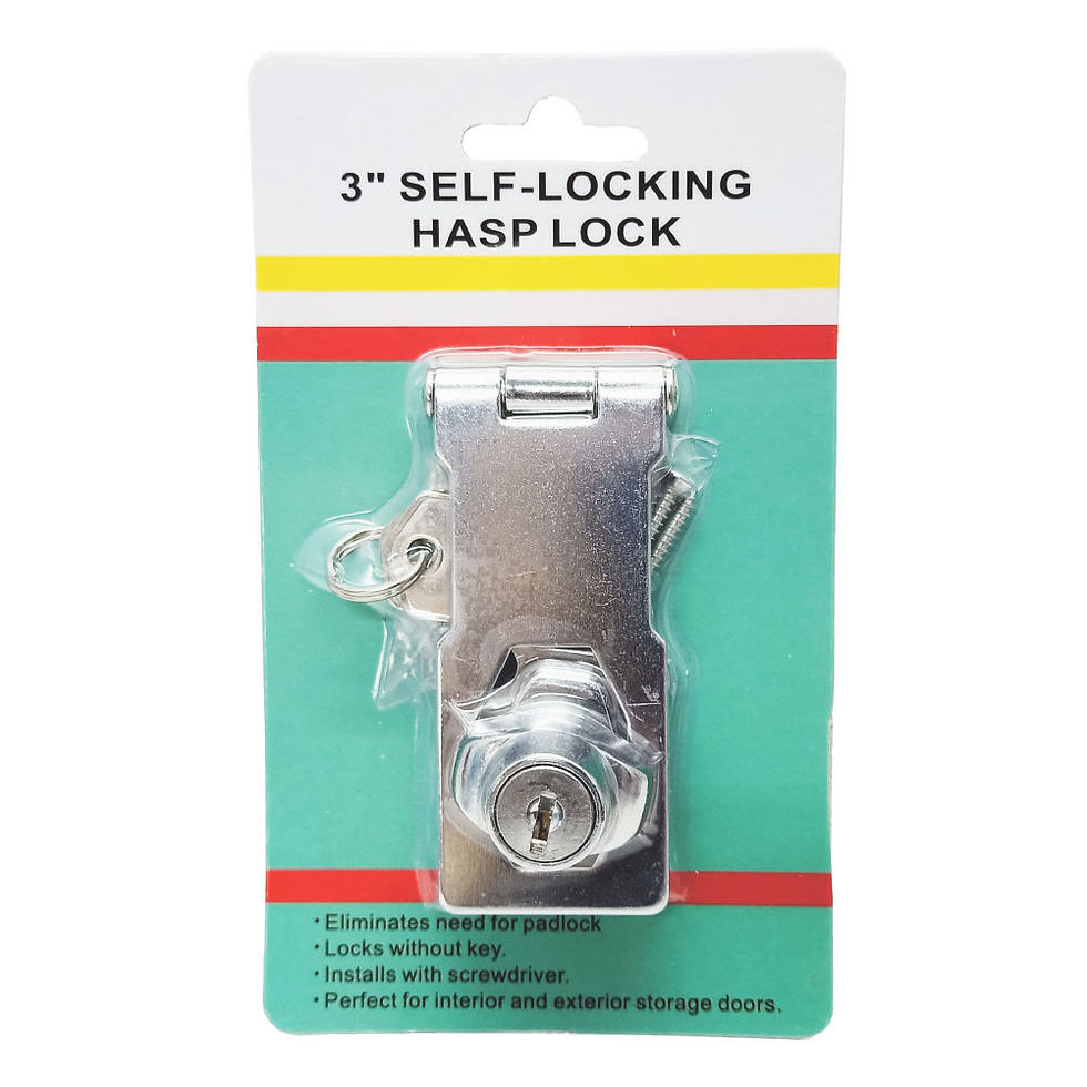 3" Hasp & Staples with Lock (Self-Locking Hasp Lock) | Li Fong Hardware