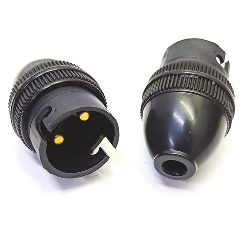 UK 218 Nylon BS 5042 Lampholder (Black) 1PC | Li Fong Hardware