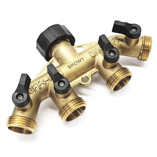 5392-PVCC 3/4"M X 3/4" Coupling ON/OFF 4-Way Angle Cock | Li Fong Hardware