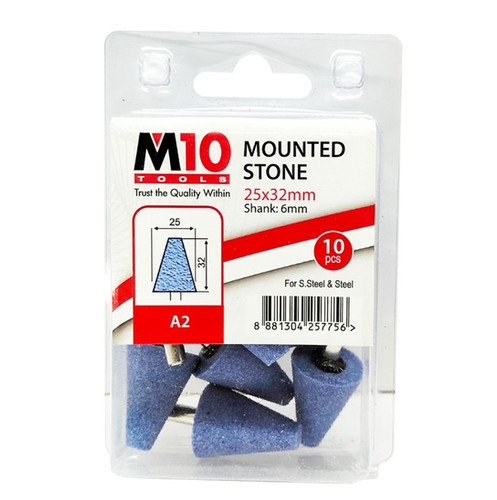 M10 Mounted Stone A2 25x32x6mm | Li Fong Hardware