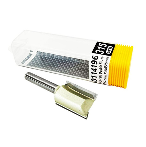 #315 1/4''x17.5mmx25mm Arden Straight Bit Double Flute | Li Fong Hardware