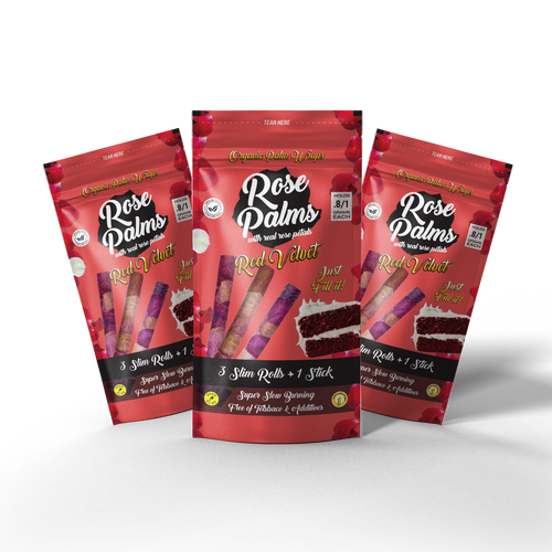 3 PACK Red Velvet Rose Petals and Palm Leaf / Blunts Wraps | Palmleaf