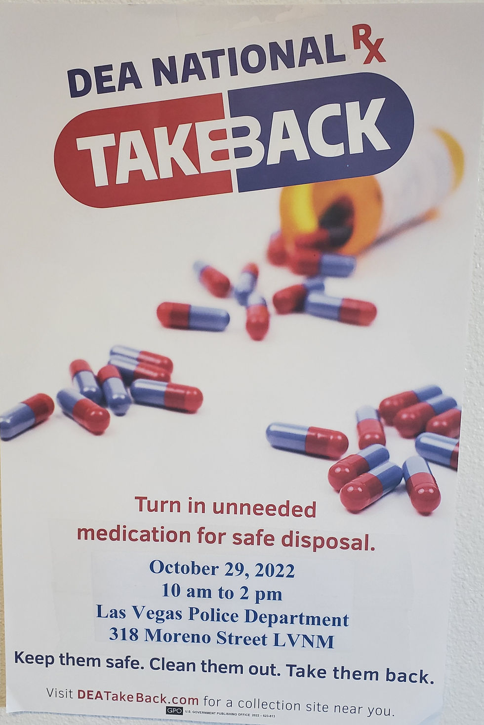 DEA National Drug TakeBack 10/29/2022 at Las Vegas Police Department.