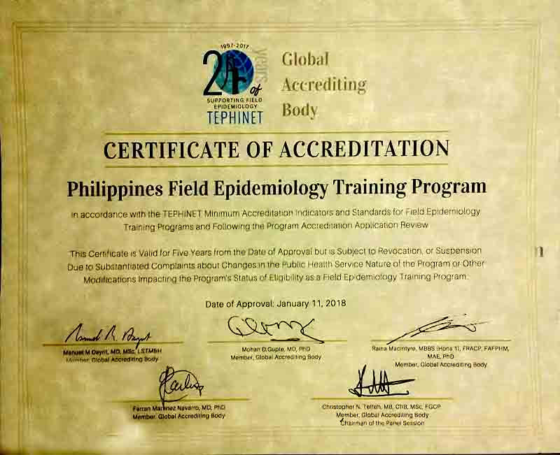 Philippines FETP becomes the first Asian program accredited by TEPHINE