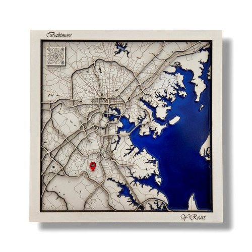Baltimore 3d map (Digital download file) | YreArt