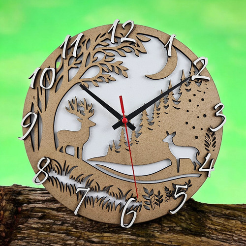 Wall Clock Deer A (Digital download file) | YreArt